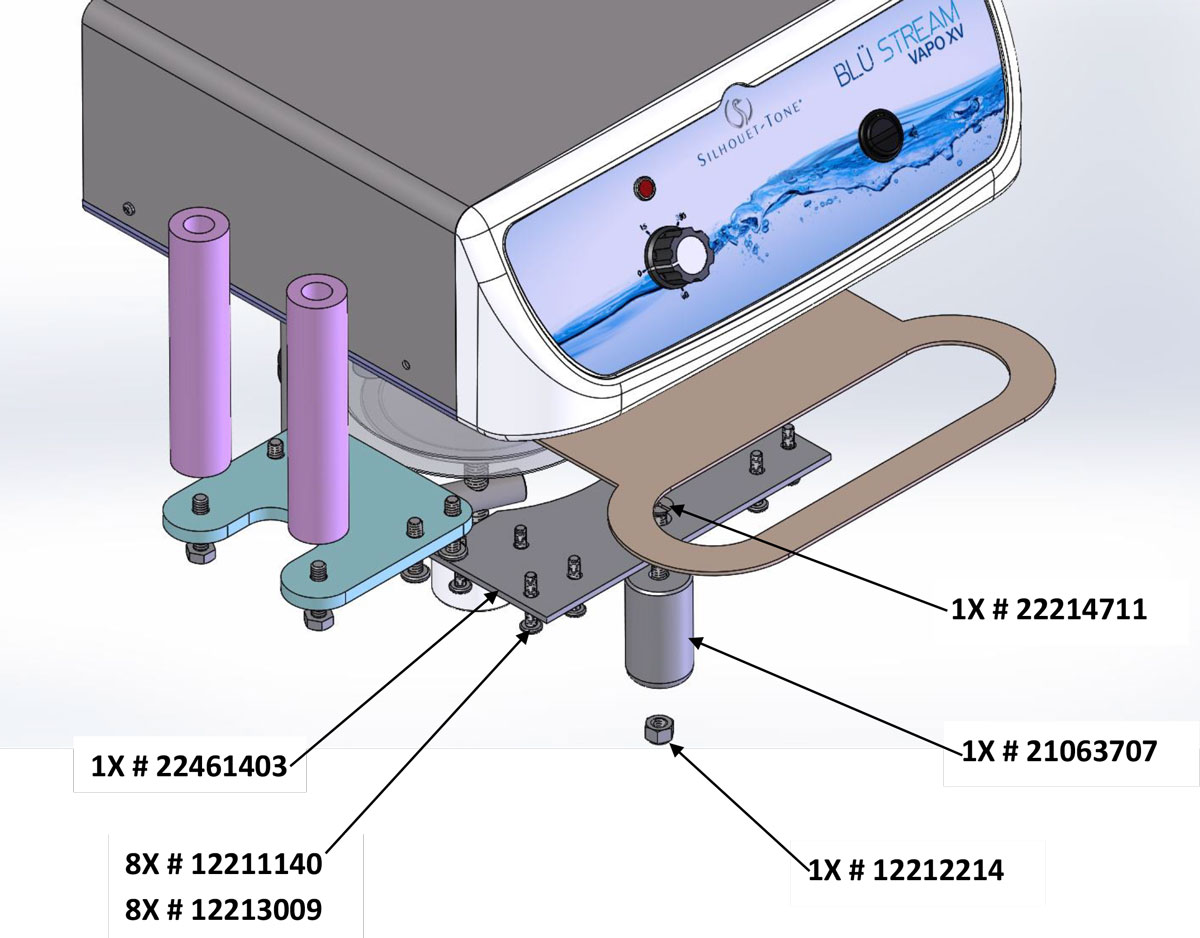 Adapter for steamer base Blu Stream XV - Silhouet-Tone USA